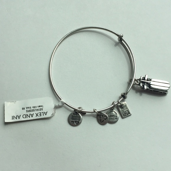 Alex and Ani | Jewelry | Nwt Alex Ani Team Usa Sled Charm Bracelet | Poshmark